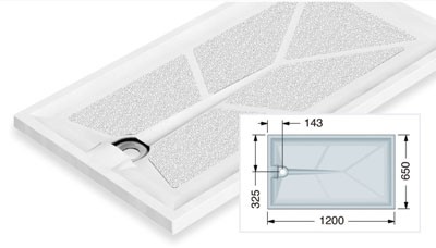 AKW 16168 Braddan 1000 x 1000mm Tray with Upward Pump Waste - Shepway ...