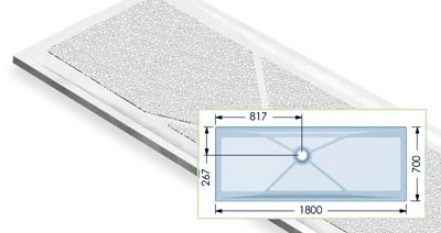 AKW 18023 Low Profile 1800x700mm Shower Tray Only - Shepway Disabled ...