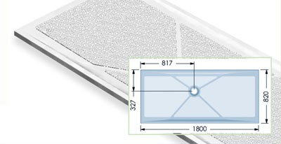 AKW 18049 Low Profile 1800x820mm Shower Tray Only - Shepway Disabled ...